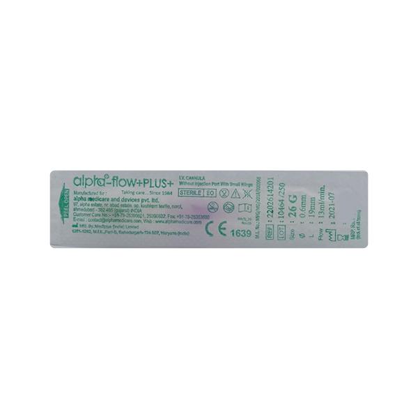 Buy Alpha Flow IV Cannula (26 G) Online at Discounted Price | Netmeds