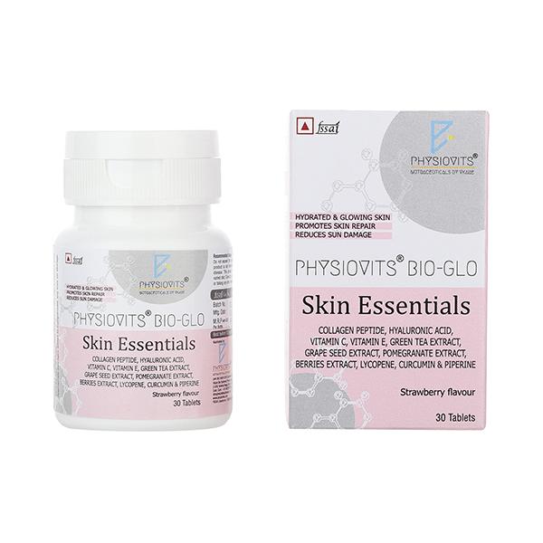 Buy Physiovits Bio-Glo Skin Essentials Tablet - Strawberry Flavour 30's ...