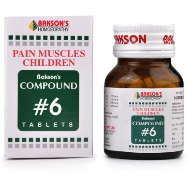 Bakson's Compound # 6 Pain Muscles Children Tablet 100 gm Online at ...