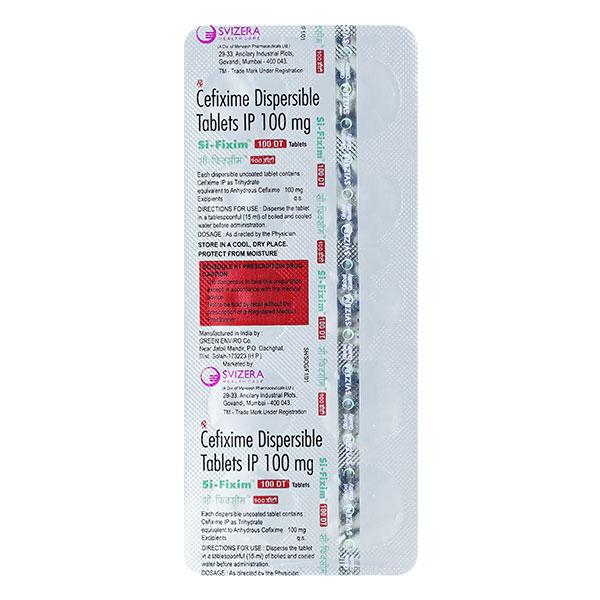 SI FIXIM DT 100mg Tablet 10's