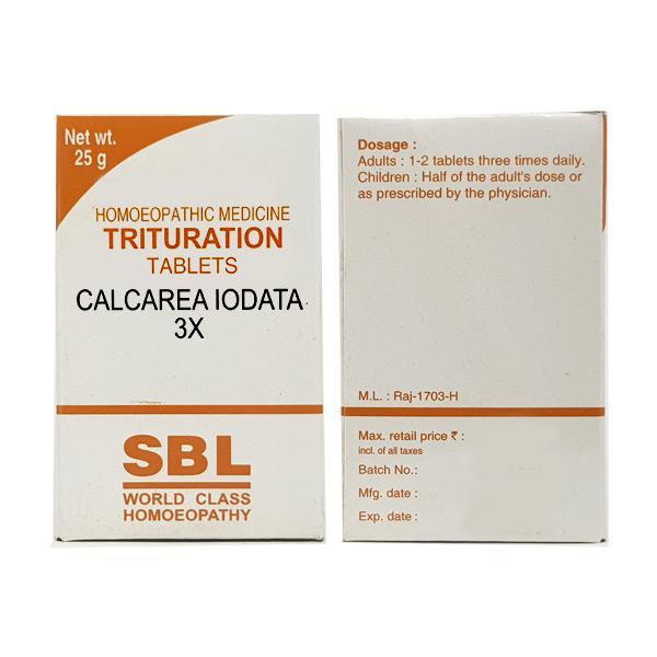 Buy SBL Calcarea Iodata 3X Tablet 25 gm Online at Discounted Price ...