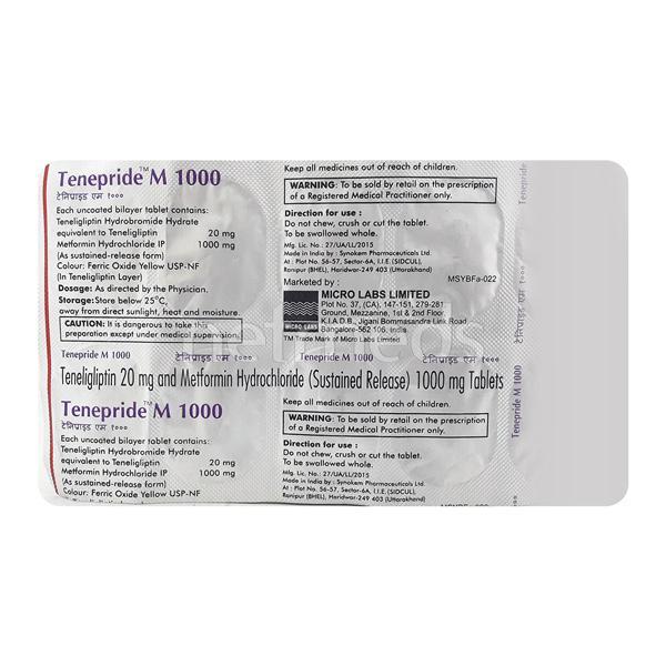 Tenepride M 20/1000mg Tablet 10'S