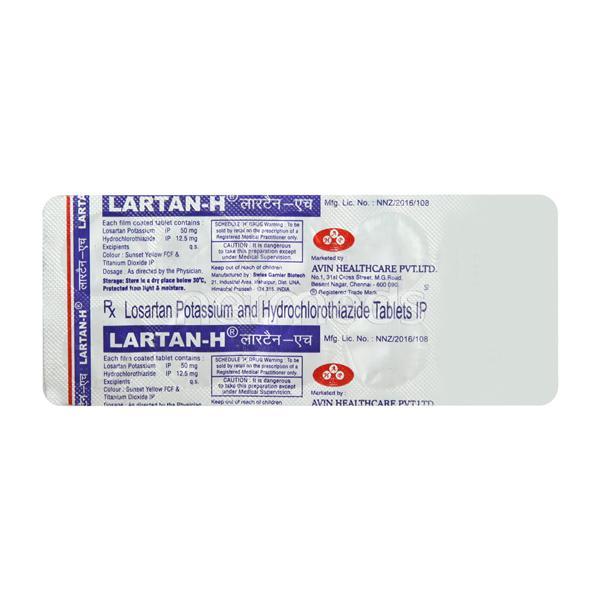 Lartan H Tablet 10'S : Price, Uses, Side Effects | Netmeds