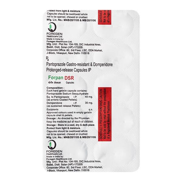 Buy FORPAN DSR Capsule 10's Online at Upto 25% OFF | Netmeds