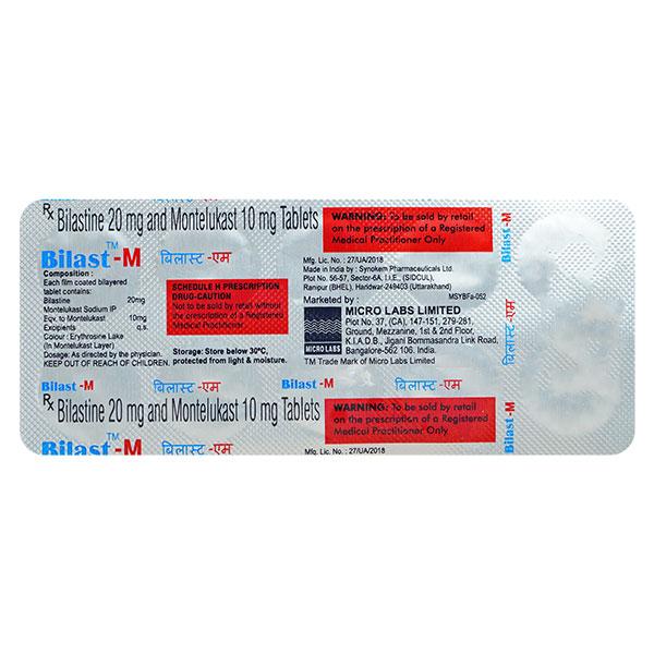 BILAST M Tablet 10's