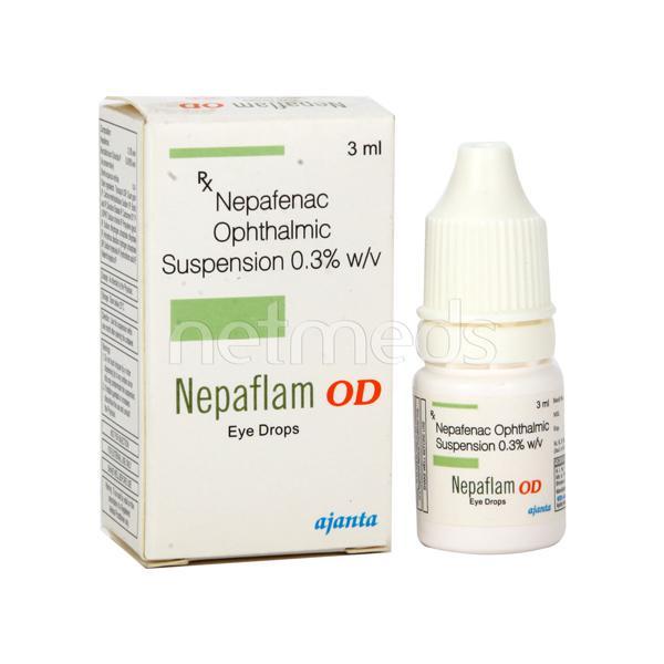 Nepaflam OD Eye Drops 3ml Price, Uses, Side effects, Substitutes | Netmeds