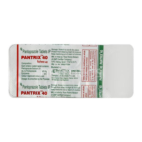 Pantrix 40mg Tablet 10'S
