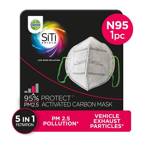 Dettol Siti Shield Air-Pollution Mask - Carbon Activated 1's