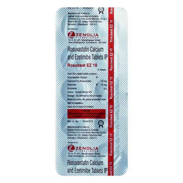 ROSUBEAT EZ 10mg Tablet 10's Price, Uses, Side effects, Substitutes ...