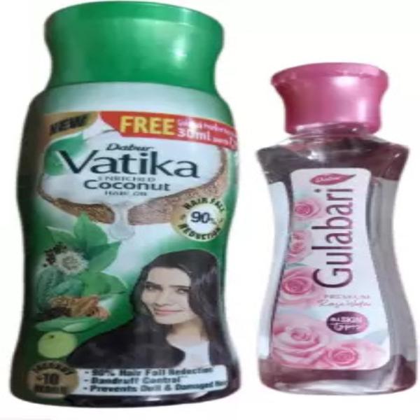 Dabur Vatika Enriched Coconut Hair Oil 75 ml (Free Gulabari Premium ...