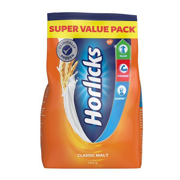 Buy Horlicks Health drink Powder - Classic Malt Flavour 750 gm (Pouch ...