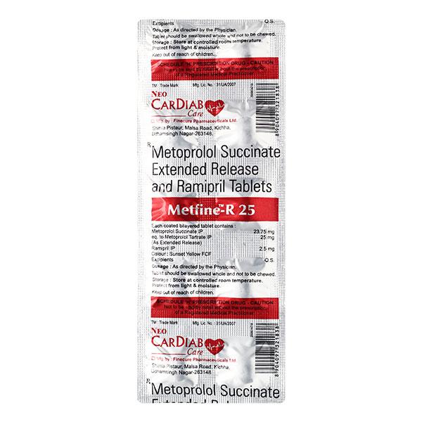 Buy METFINE R 25 Tablet 10's Online at Upto 25% OFF | Netmeds