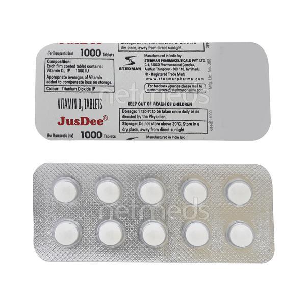 Buy Jusdee 1000 Tablet 10'S Online at Upto 25% OFF | Netmeds