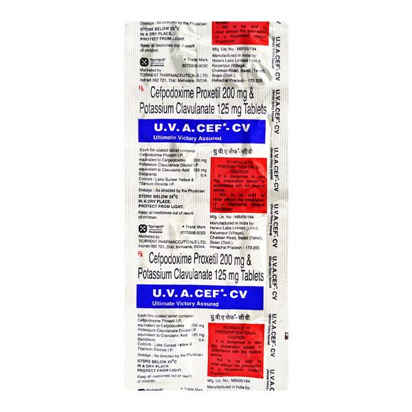 UVA Cef CV Tablet 10'S