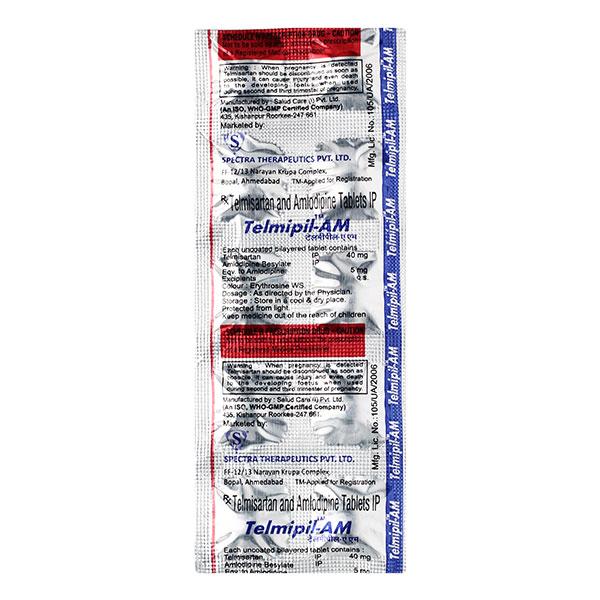 TELMIPIL AM 40 Tablet 10's Price, Uses, Side effects, Substitutes | Netmeds