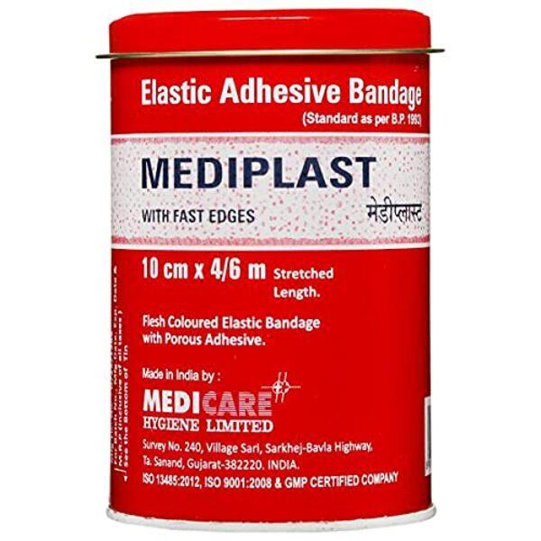 Buy Medicare Mediplast Elastic Adhesive Bandage (10 cm x 4/6 mtr ...