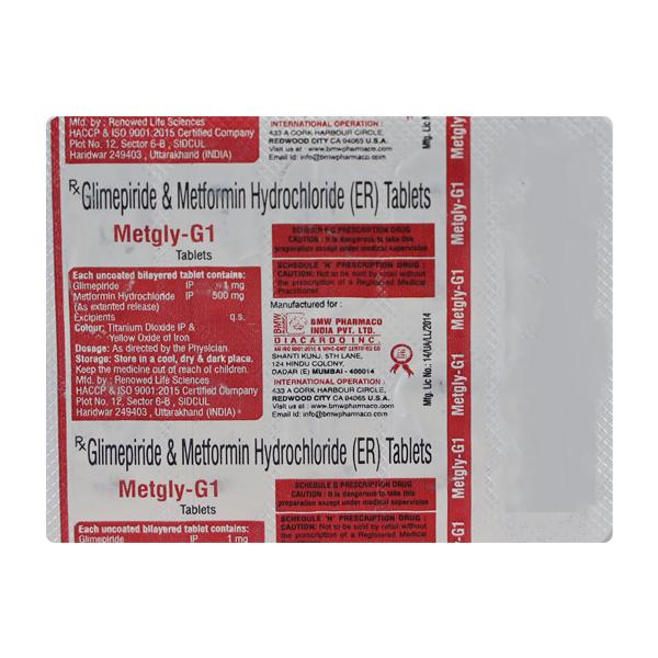 METGLY G 1 Tablet 10's