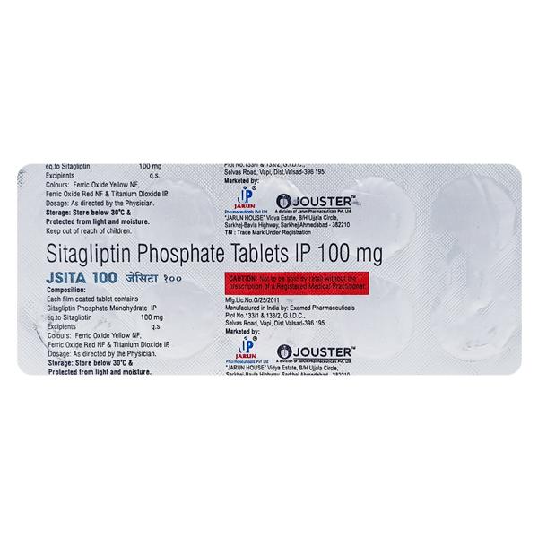 JSITA 100 Tablet 10's Price, Uses, Side effects, Substitutes | Netmeds