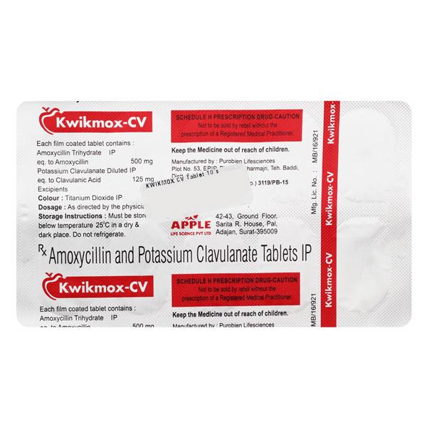 KWIKMOX CV Tablet 10's