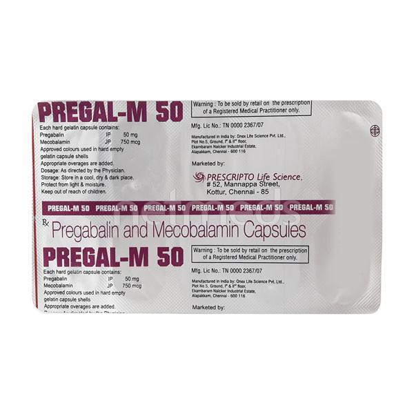 Pregal M 50mg Capsule 10'S