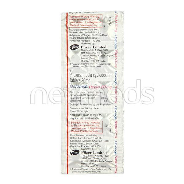 Dolonex Rapid 20mg Tablet 10'S