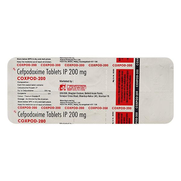 COXPOD 200 Tablet 10's Price, Uses, Side effects, Substitutes | Netmeds