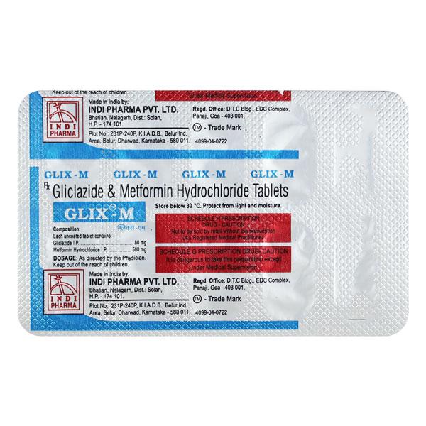 Glix M Tablet 10'S : Price, Uses, Side Effects | Netmeds