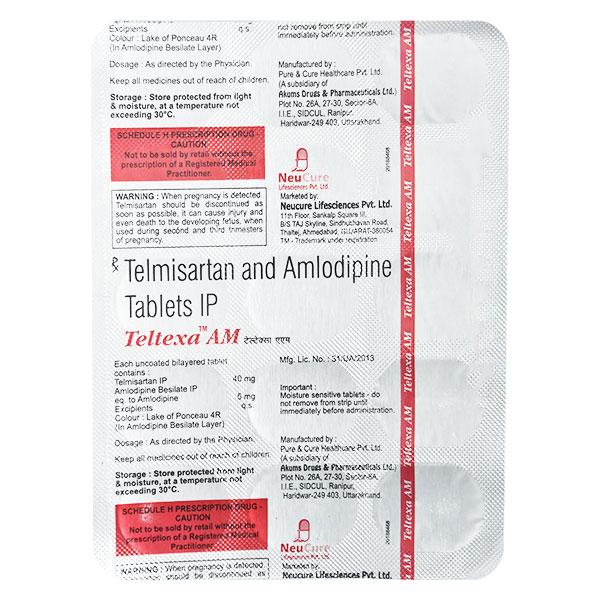 TELTEXA AM Tablet 15's Price, Uses, Side effects, Substitutes | Netmeds
