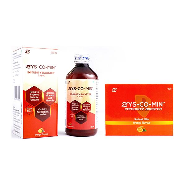 Zys-Co-Min Immunity Booster Liquid 200 ml + Tablet (10 x 10's) Combo ...