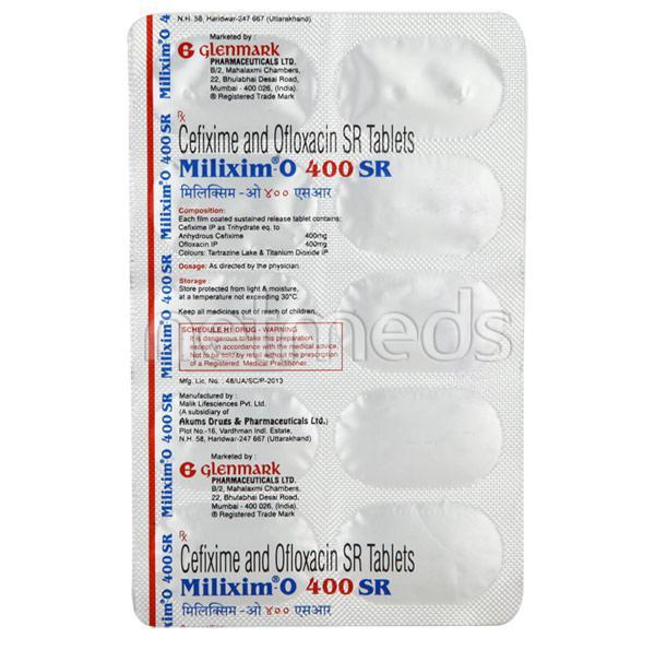 Milixim O SR 400mg Tablet 10'S