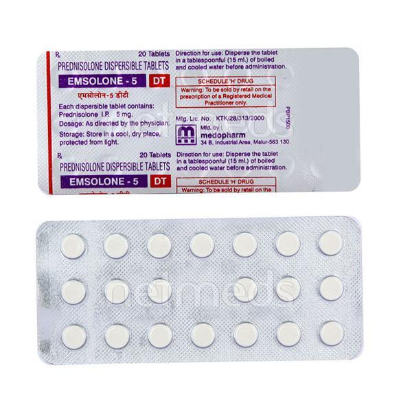 Emsolone DT 5mg Tablet 20'S