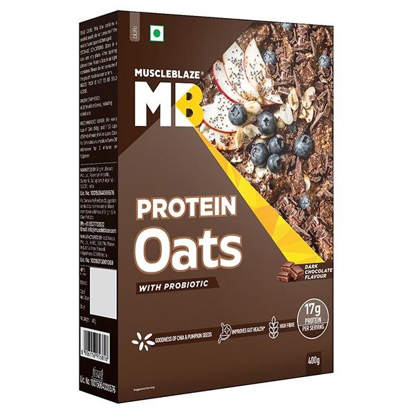 Buy MuscleBlaze High Protein Oats - Dark Chocolate 400 gm Online at ...