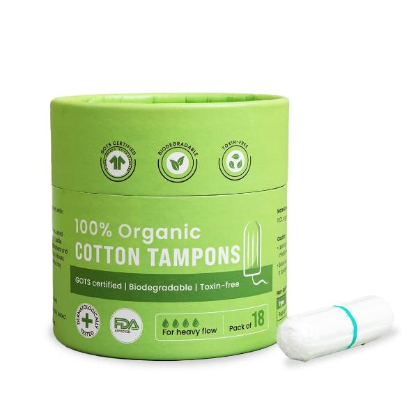 Buy Sirona Regular Flow 100% Organic Cotton Tampons (Pack of 18) 1's ...