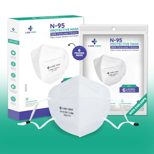 Buy Care View N95 FFP2 Protective Face Mask (Adjustable) - Ear Loop 6's ...