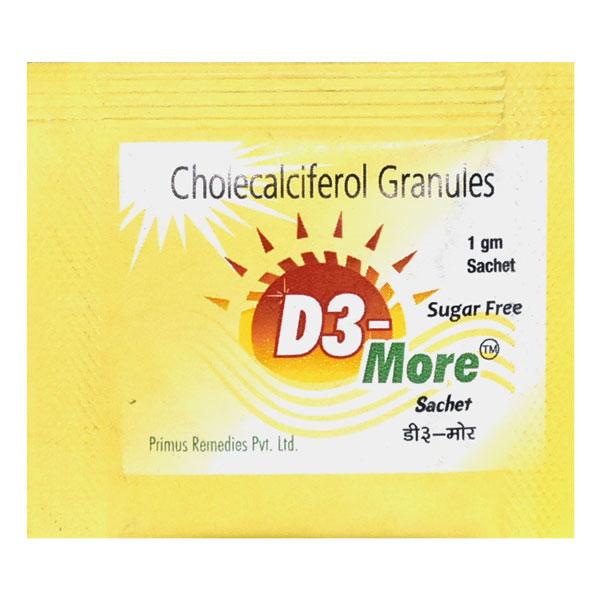 D3 More Sugar Free Granule Sachet 1gm Price, Uses, Side effects ...