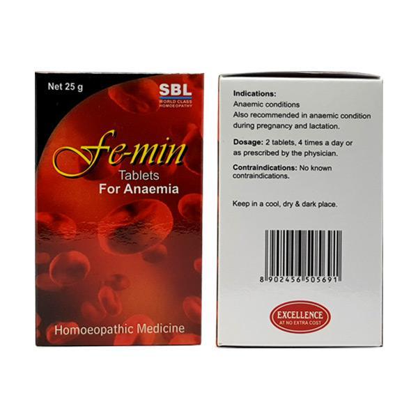 Buy SBL Fe-Min Tablet 25 gm Online at Discounted Price | Netmeds