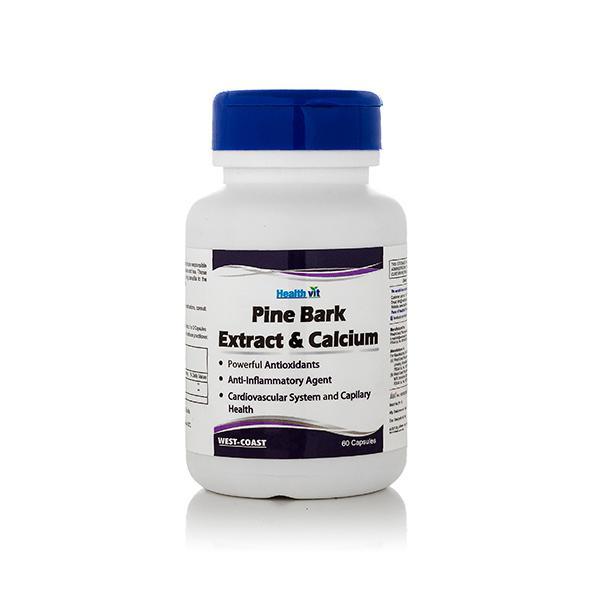 Buy HealthVit Pine Bark Extract with Calcium Capsules 60's online at ...