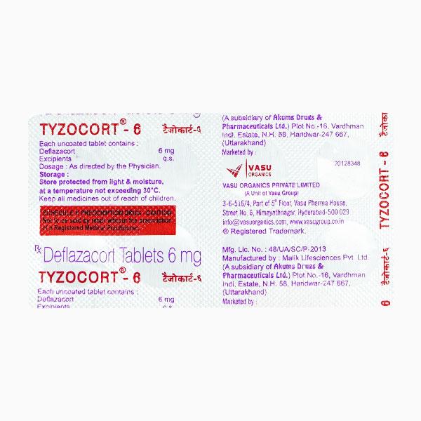 Buy TYZOCORT 6 Tablet 10's Online at Upto 25% OFF | Netmeds