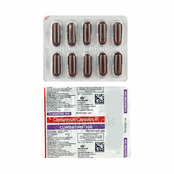 Clindatime 300mg Capsule 10'S