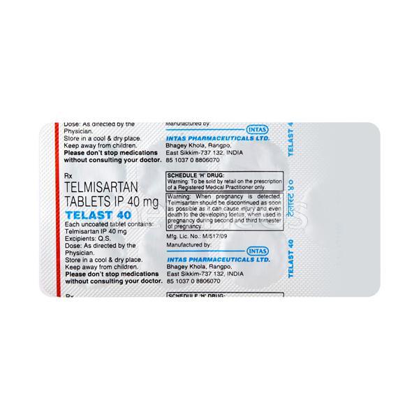 Telast 40mg Tablet 7'S
