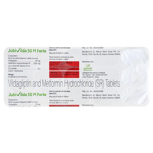 JUBIVILDA 50 M FORTE Tablet 15's Price, Uses, Side effects, Substitutes ...