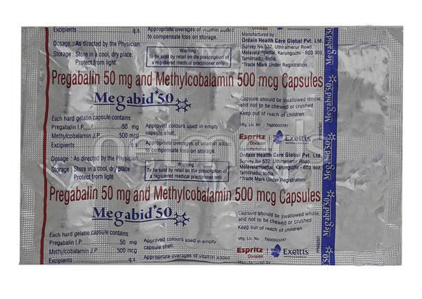 Megabid 50mg Capsule 10'S
