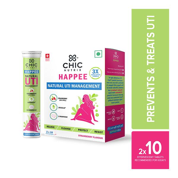 Buy Chicnutrix Happee Natural UTI Management Effervescent Tablet ...