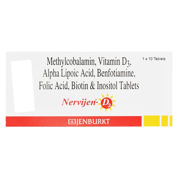 NERVIJEN D3 Tablet 10's Price, Uses, Side effects, Substitutes | Netmeds