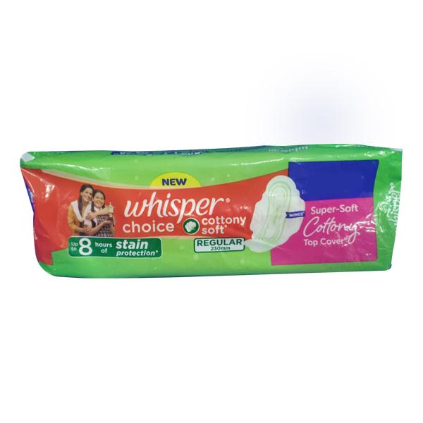 Whisper Choice Cottony Soft Wings Sanitary Pad - Regular 6's Online at ...