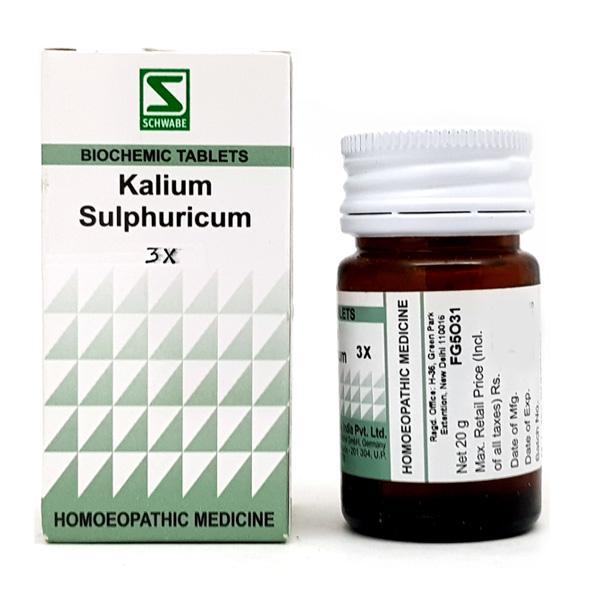 Buy Dr.Willmar Schwabe Kali Sulphuricum 3X Tablet 20 gm Online at ...