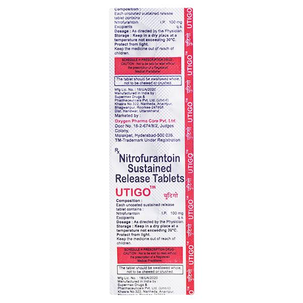 UTIGO 100 Tablet 10's Price, Uses, Side effects, Substitutes | Netmeds
