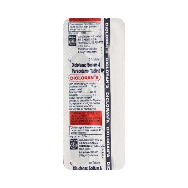 Dicloran A Tablet 10'S Price, Uses, Side effects, Substitutes | Netmeds