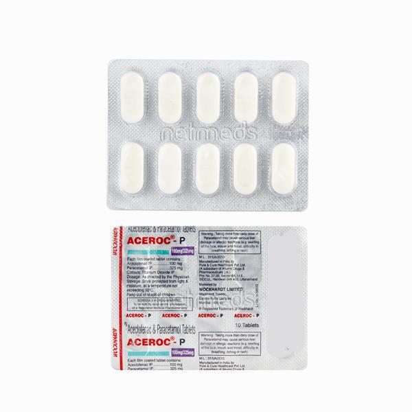 Aceroc P 100/325mg Tablet 10'S : Uses, Side Effects, Price | Netmeds