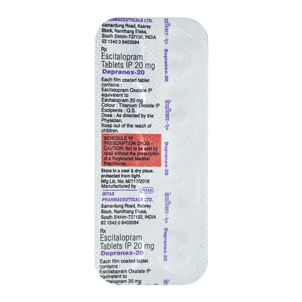 Buy Depranex 20mg Tablet 10'S Online at Upto 25% OFF | Netmeds
